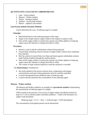 Notes* for the subject 'Food Analysis' | PDF