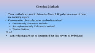 Analysis of Carbohydrates | PPTX