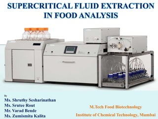 Supercritical Fluid Extraction in Food Analysis | PPTX
