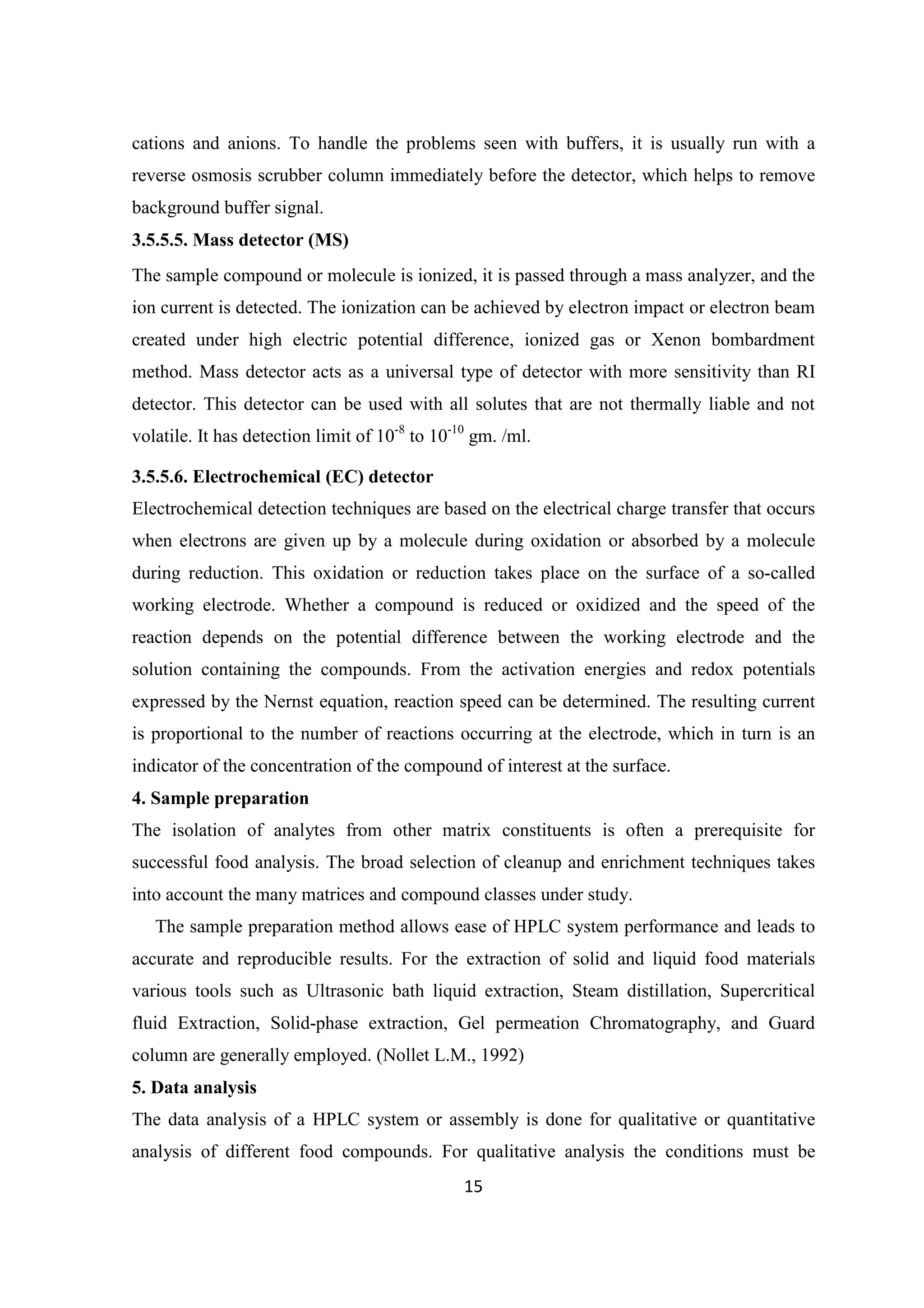 Food analysis using hplc-a class seminar | PDF