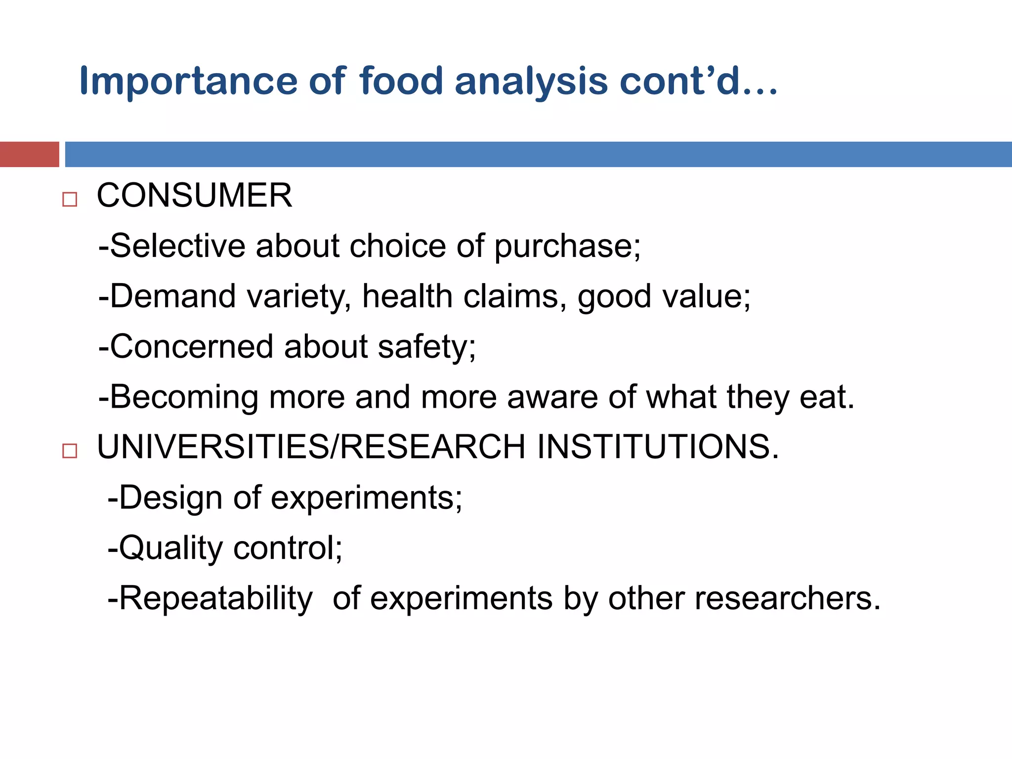 Food analys lecture 1 3 | PDF