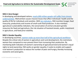 Food and agriculture to achieve the sustainable development goals | PDF