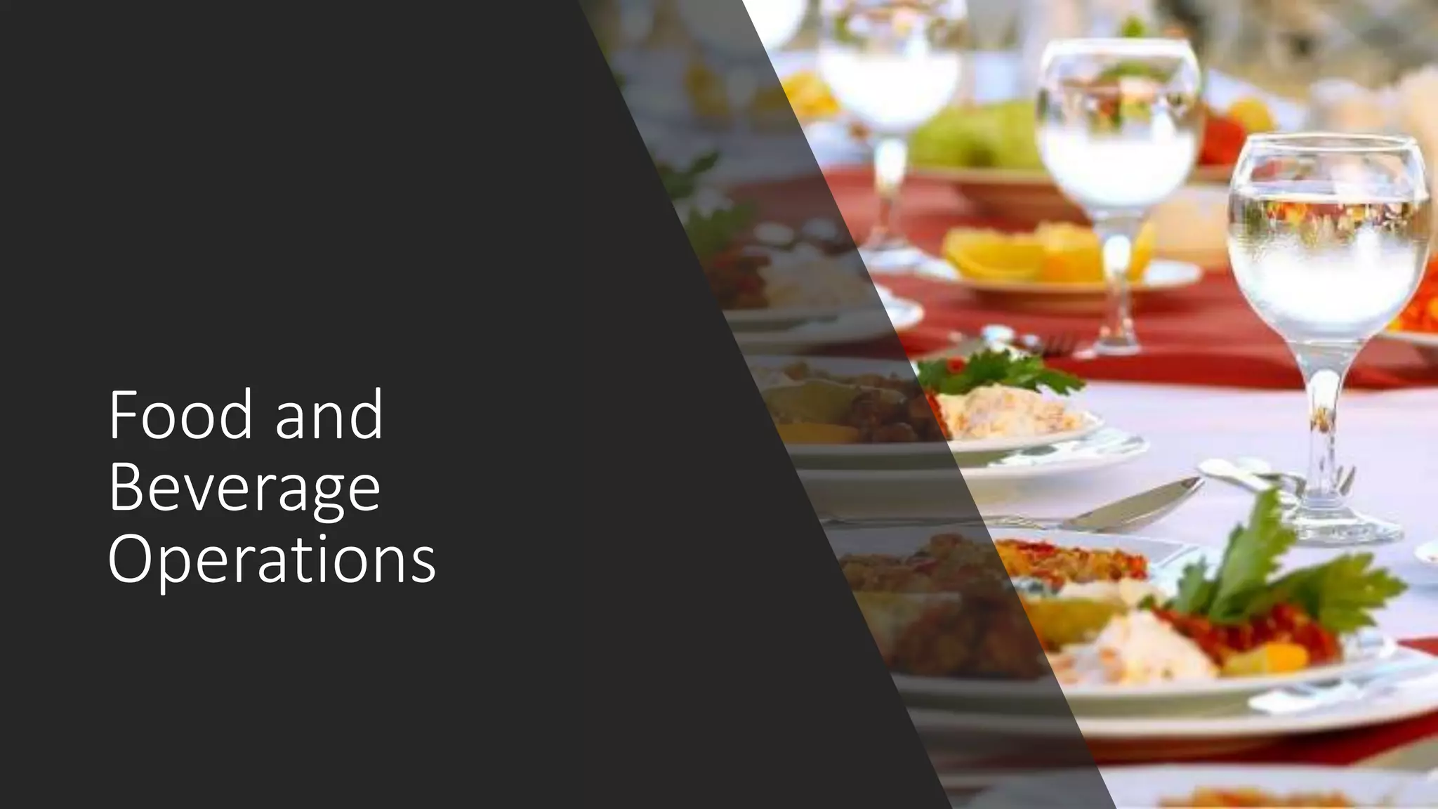 Food and bevarage department in the Hotel Industry | PPTX