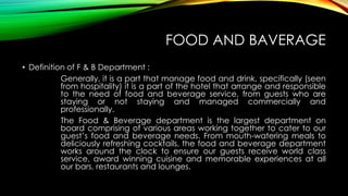 Food and beverage | PPTX