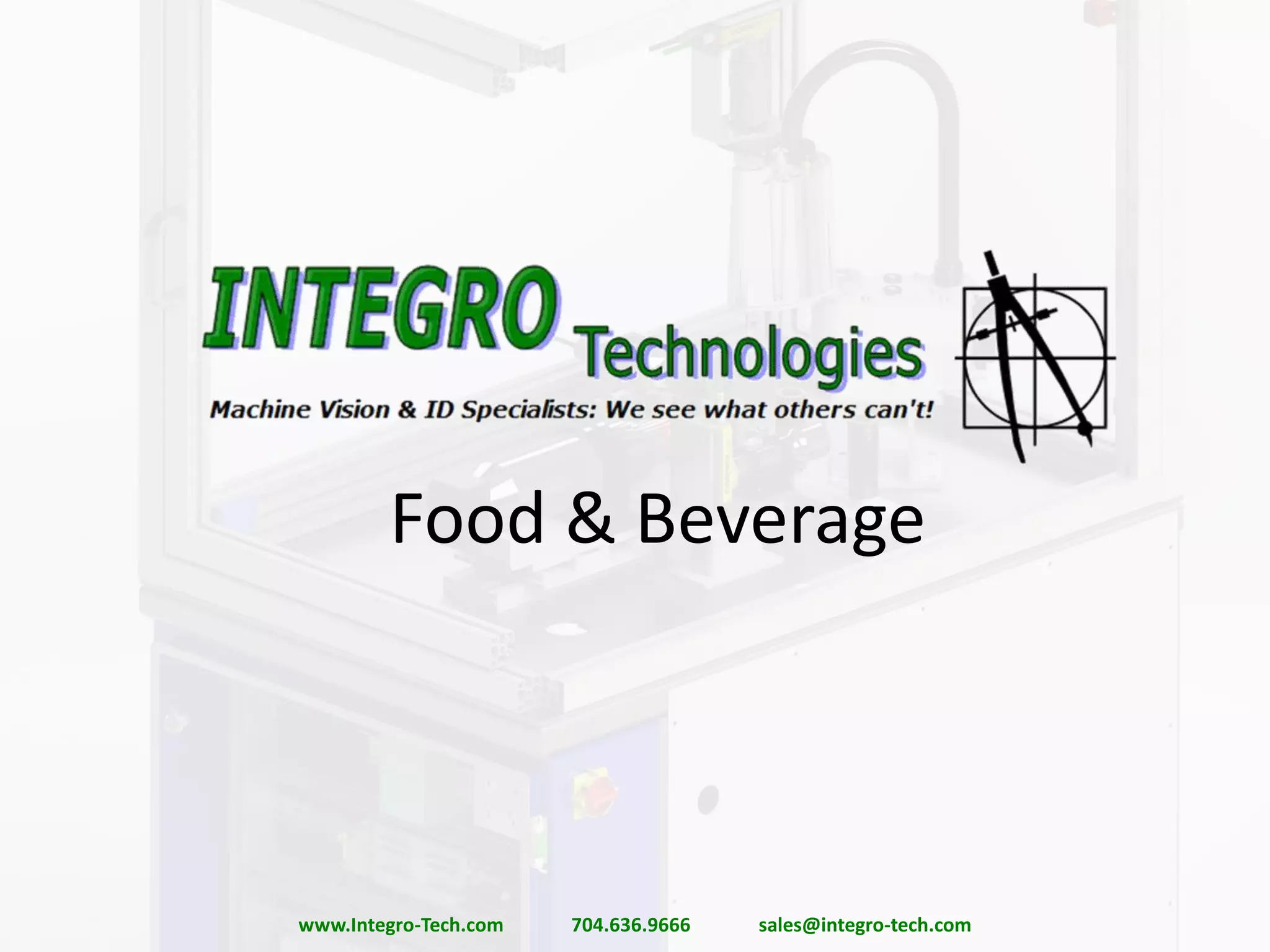 Food and Beverage Machine Vision | PPT