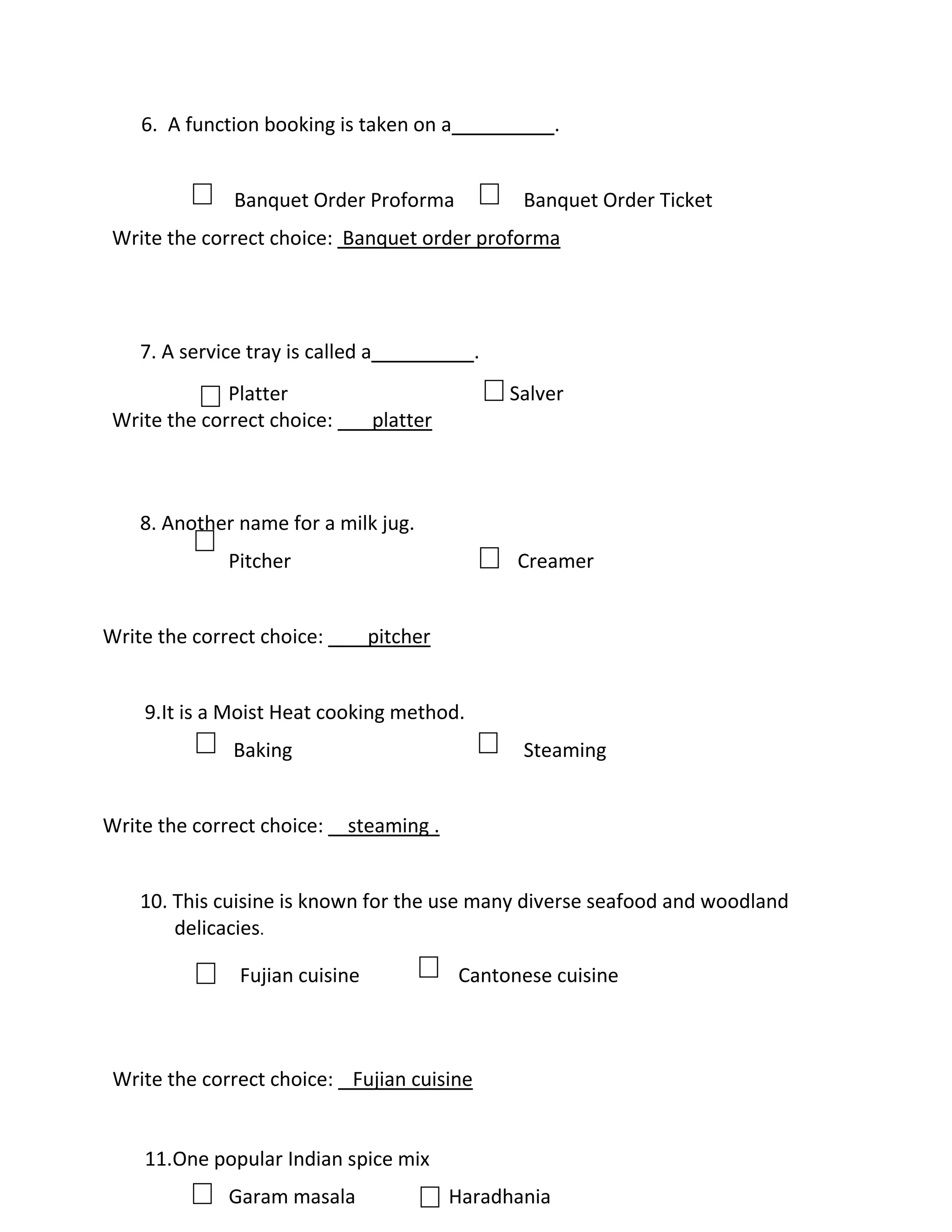 FOOD AND BEVERAGE ASSESSMENT TEST-1Imdadul docx.docx