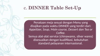 Food and Beverages Department in Hospitality | PPTX