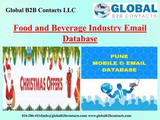 Food and beverage industry email database | PPTX