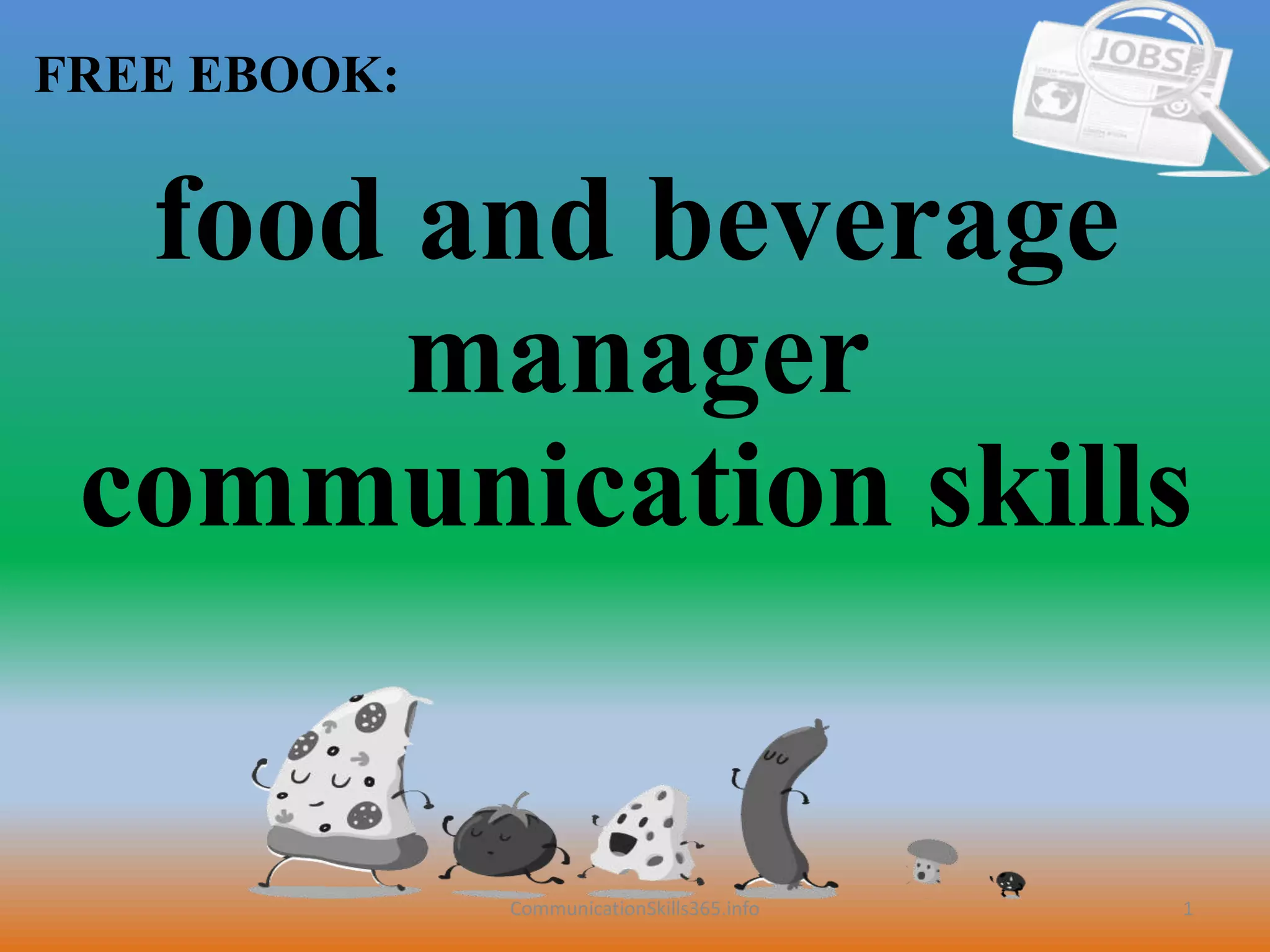 Food and beverage manager communication skills pdf | PPTX