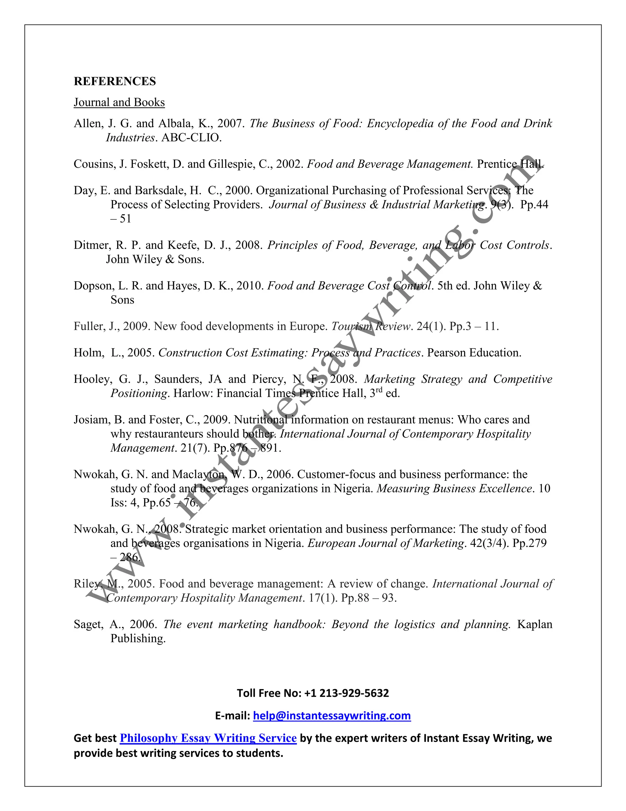 Sample Report on Food and Beverage Operations Management | PDF