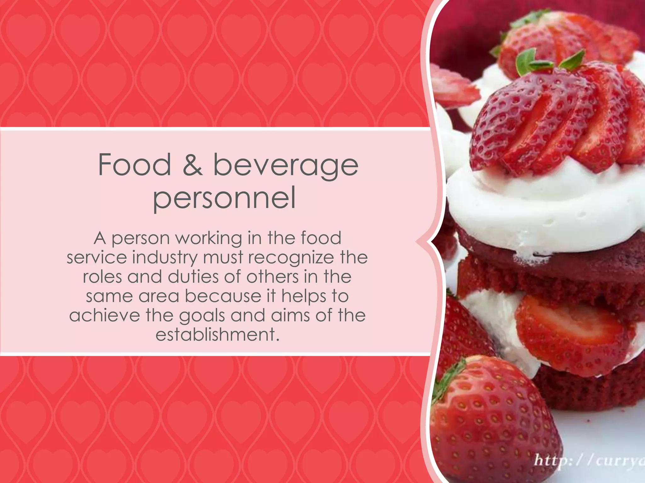 Food and Beverage Personnel | PPTX