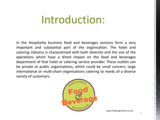 Food and Beverages | PPTX