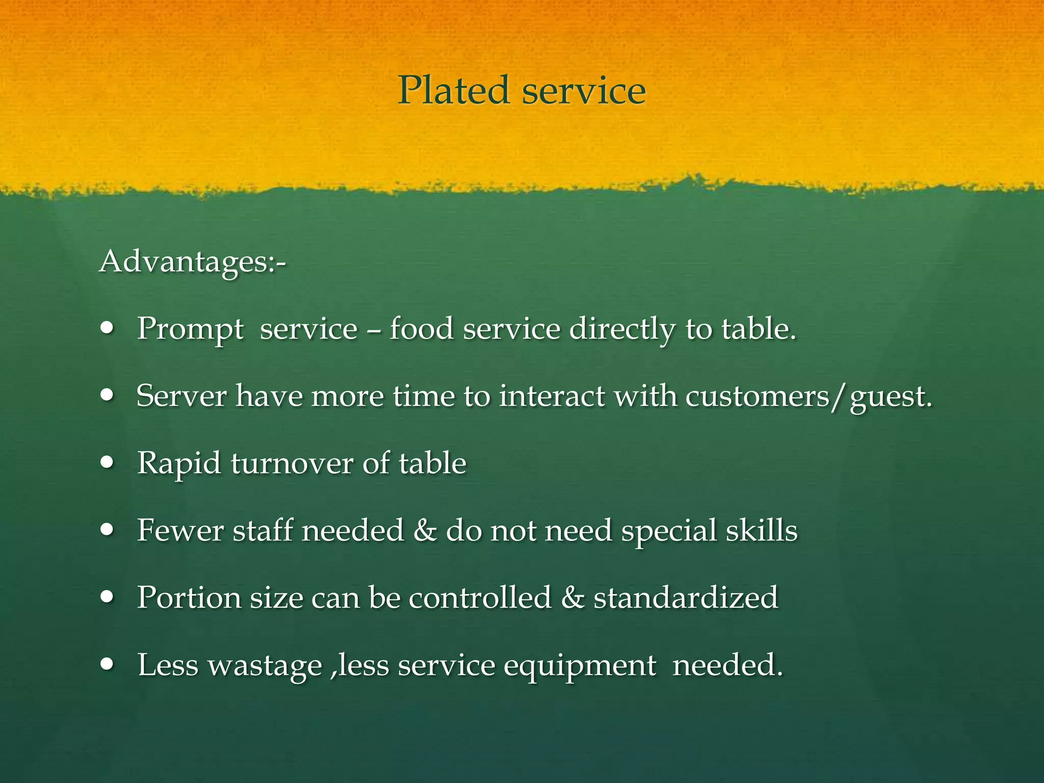 Food and beverage service ppt. | PPTX