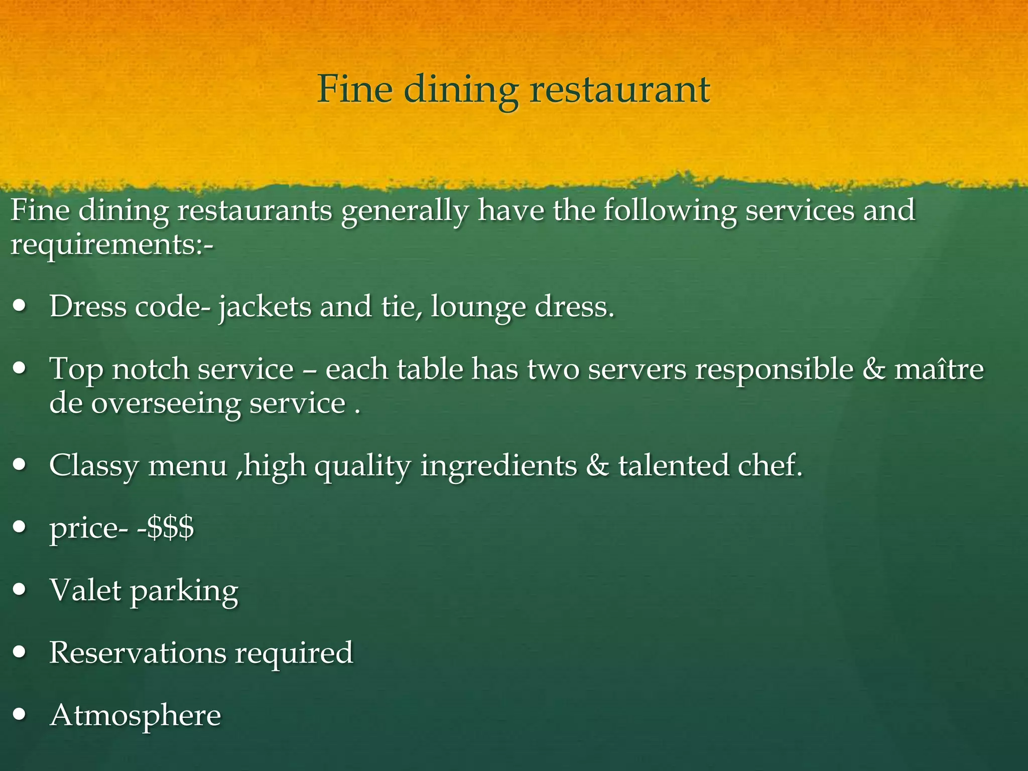 Food and beverage service ppt. | PPTX