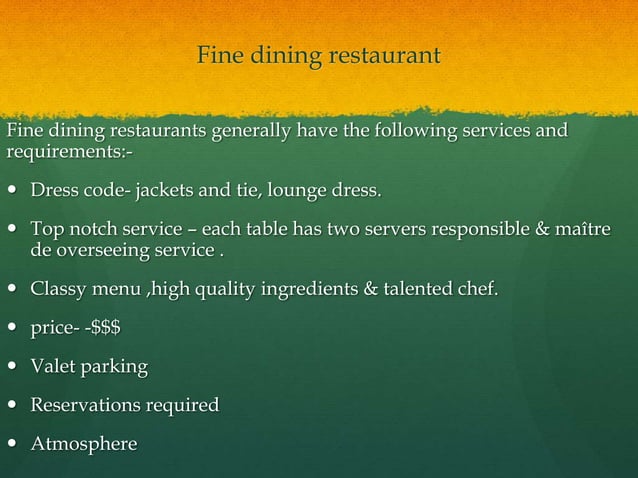 Food and beverage service ppt. | PPTX | Dining Out | Food & Drink