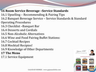 Food and beverage service management book | PPSX