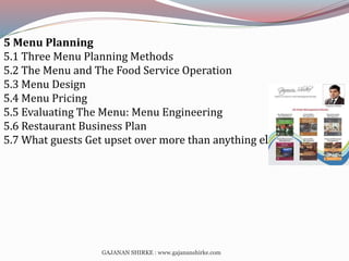 Food and beverage service management book | PPSX