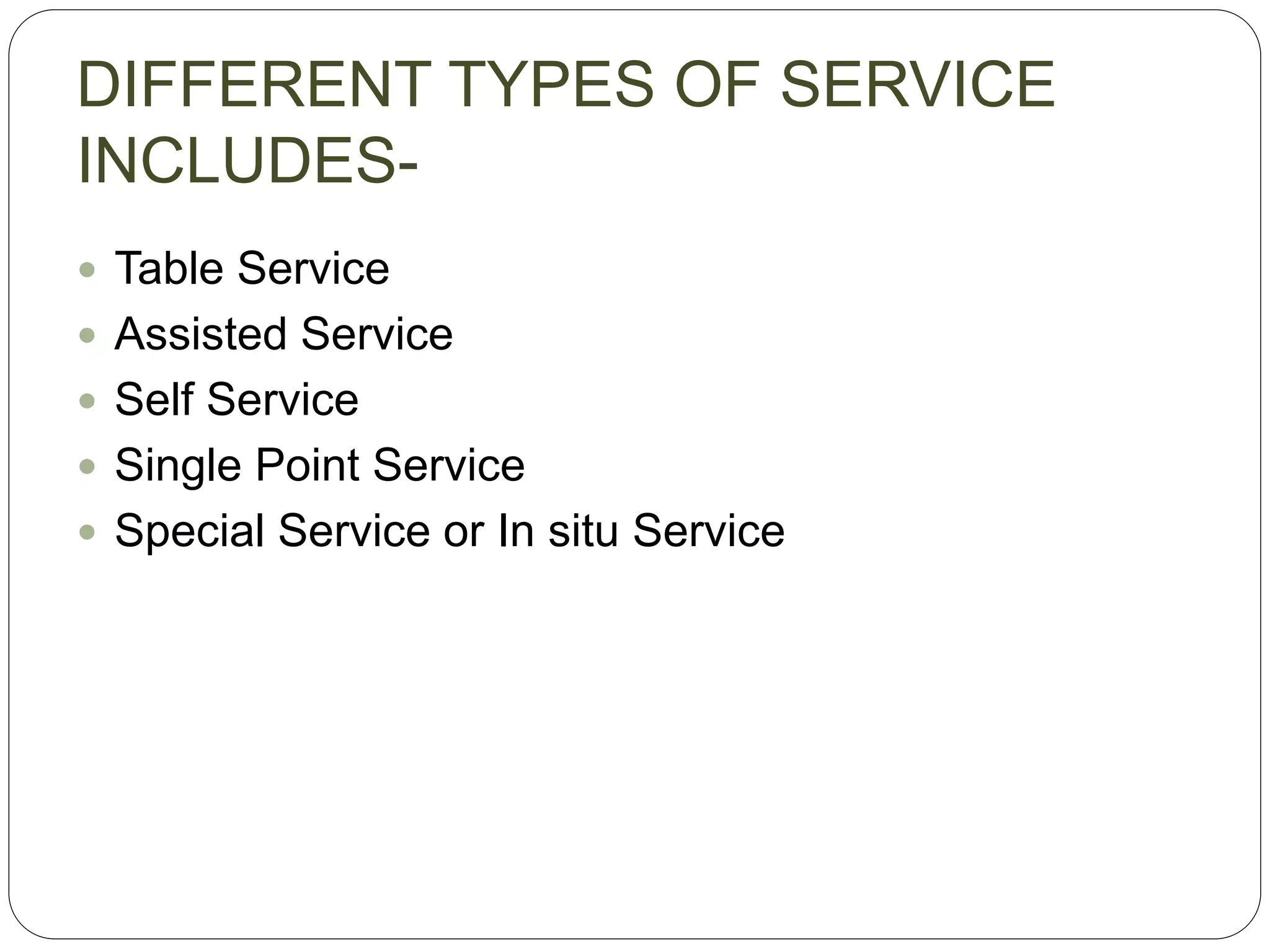 Food and beverage service methods | PPTX