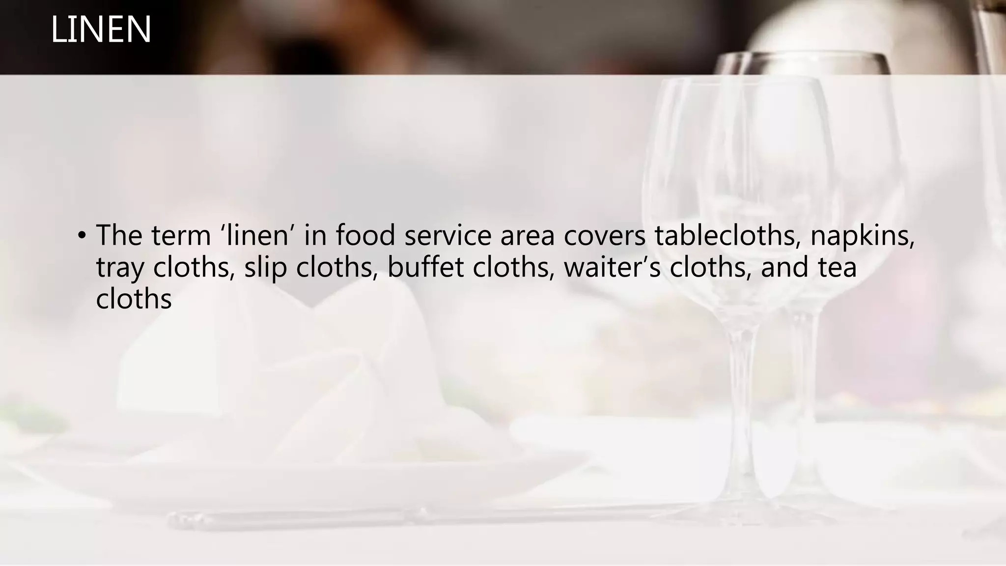 Food and beverage service operating equipments | PPTX