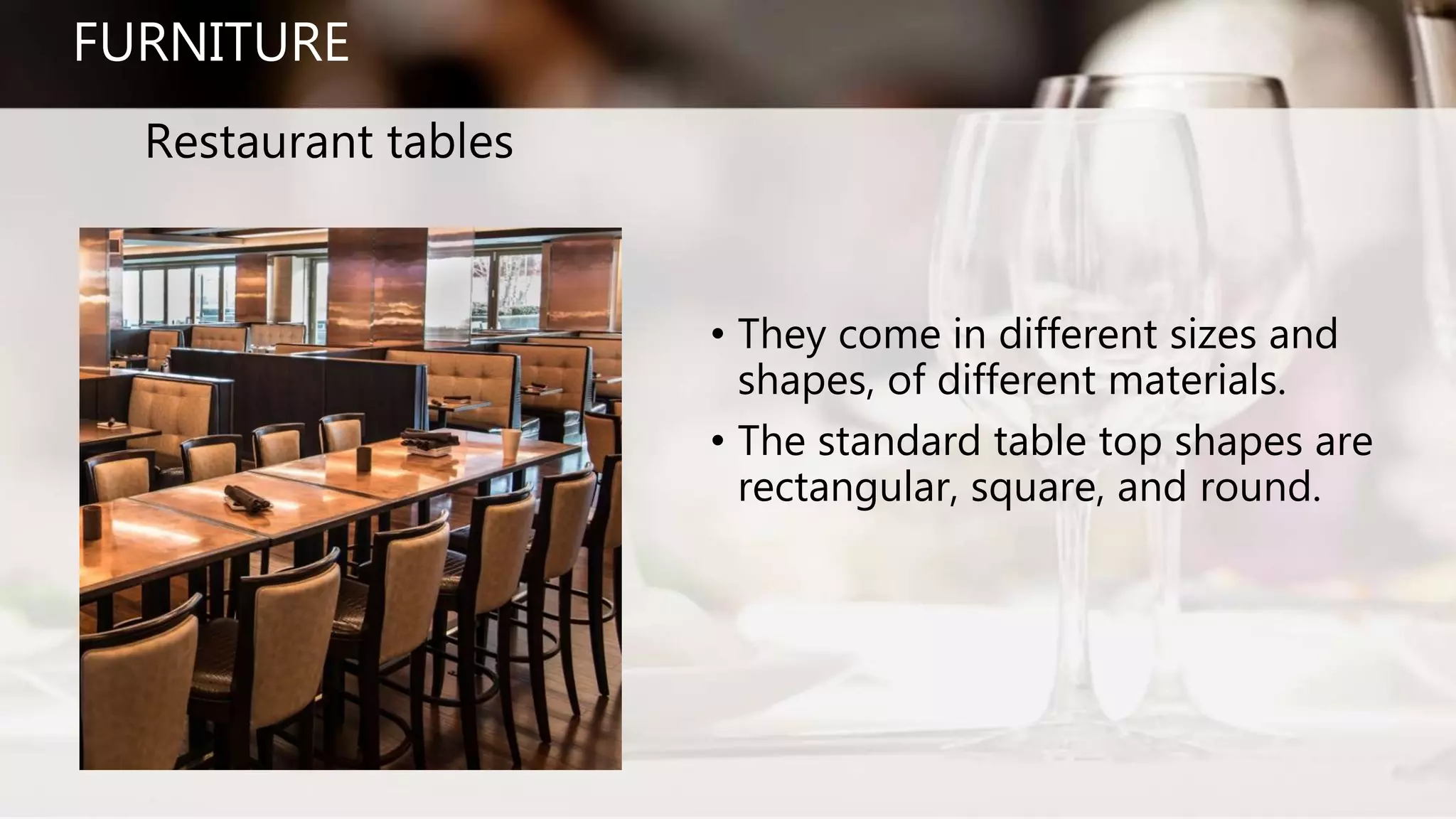 Food and beverage service operating equipments | PPTX
