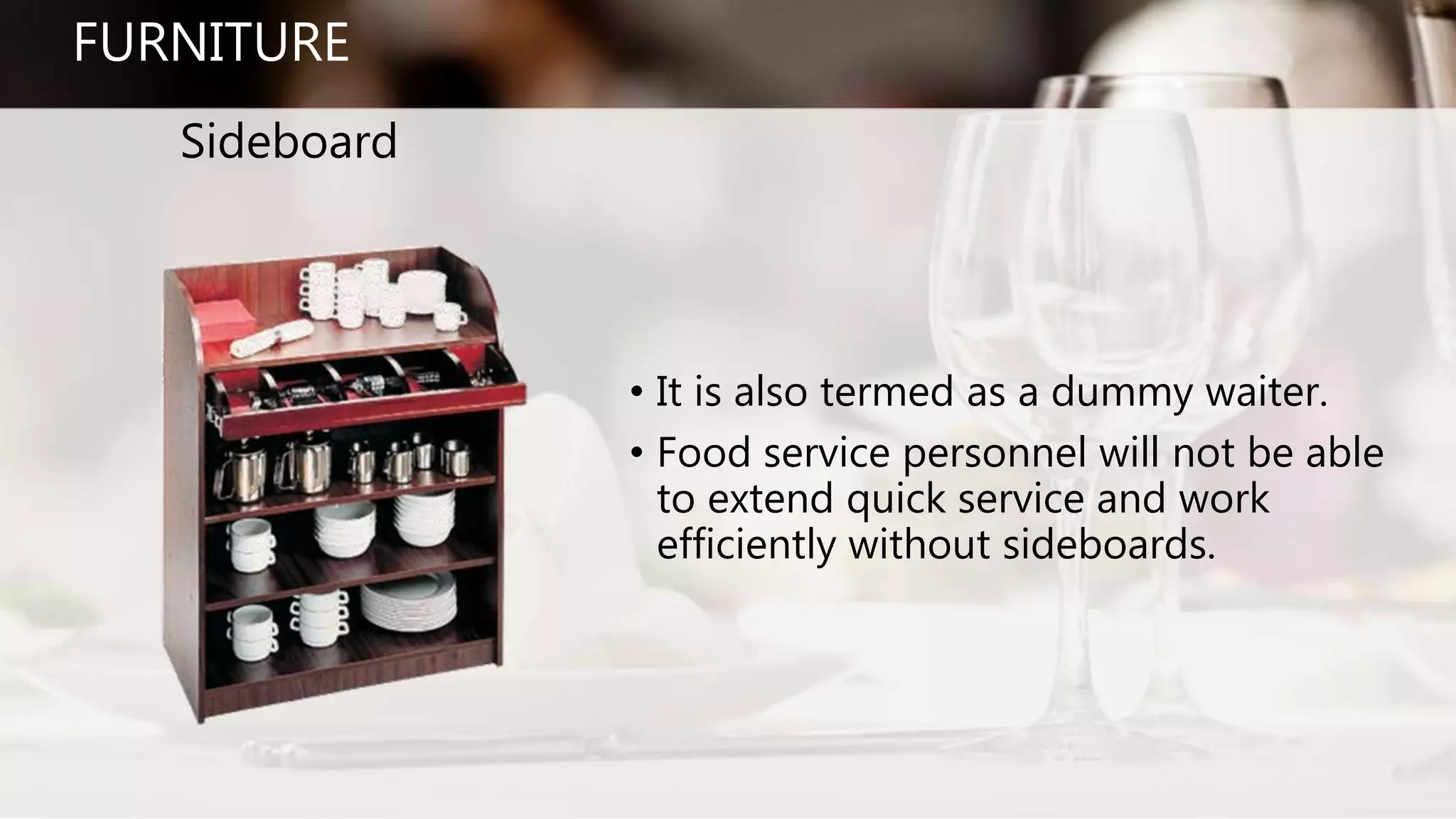 Food and beverage service operating equipments | PPTX