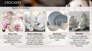 Food and beverage service operating equipments | PPTX