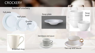 Food and beverage service operating equipments | PPTX