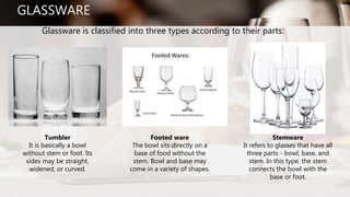 Food and beverage service operating equipments PPT