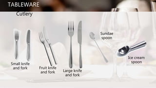 Food and beverage service operating equipments | PPTX