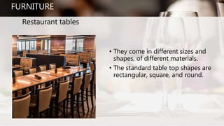 Food and beverage service operating equipments | PPTX