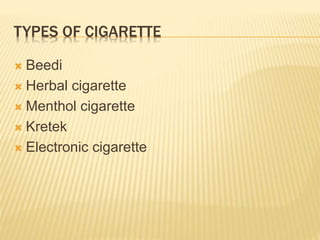 Food and Beverage Service PowerPoint Presentation on cigar and ...