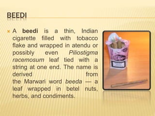 Food and Beverage Service PowerPoint Presentation on cigar and ...