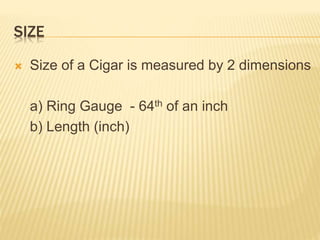 Food and Beverage Service PowerPoint Presentation on cigar and ...