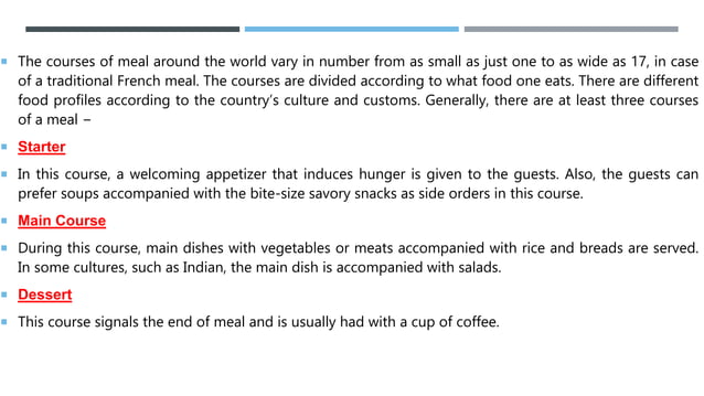 Food And Beverage Services training.pptx | Bars & Restaurants | Attractions