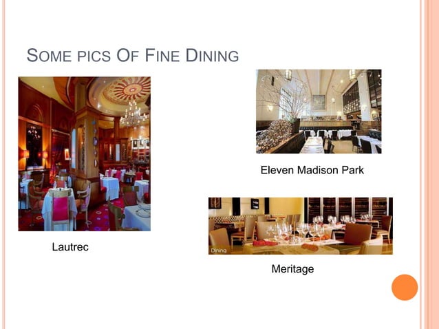 Food and beverages service assigment of examples of types of retaurants ...