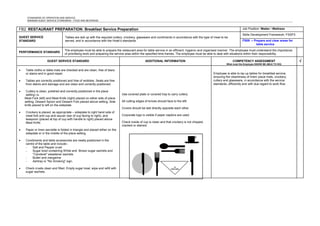 Food and beverage standard procedures | PDF
