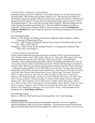 Food and culture anth 220 (queens college) syllabus | PDF