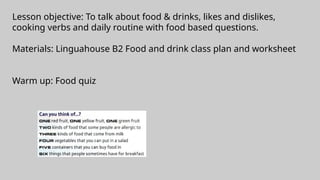 Food and Drink class for B1/B2 plus video.pptx