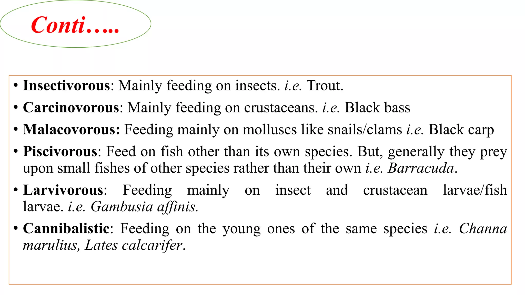Food and feeding habits of larvae of finfishes ppt | PPTX