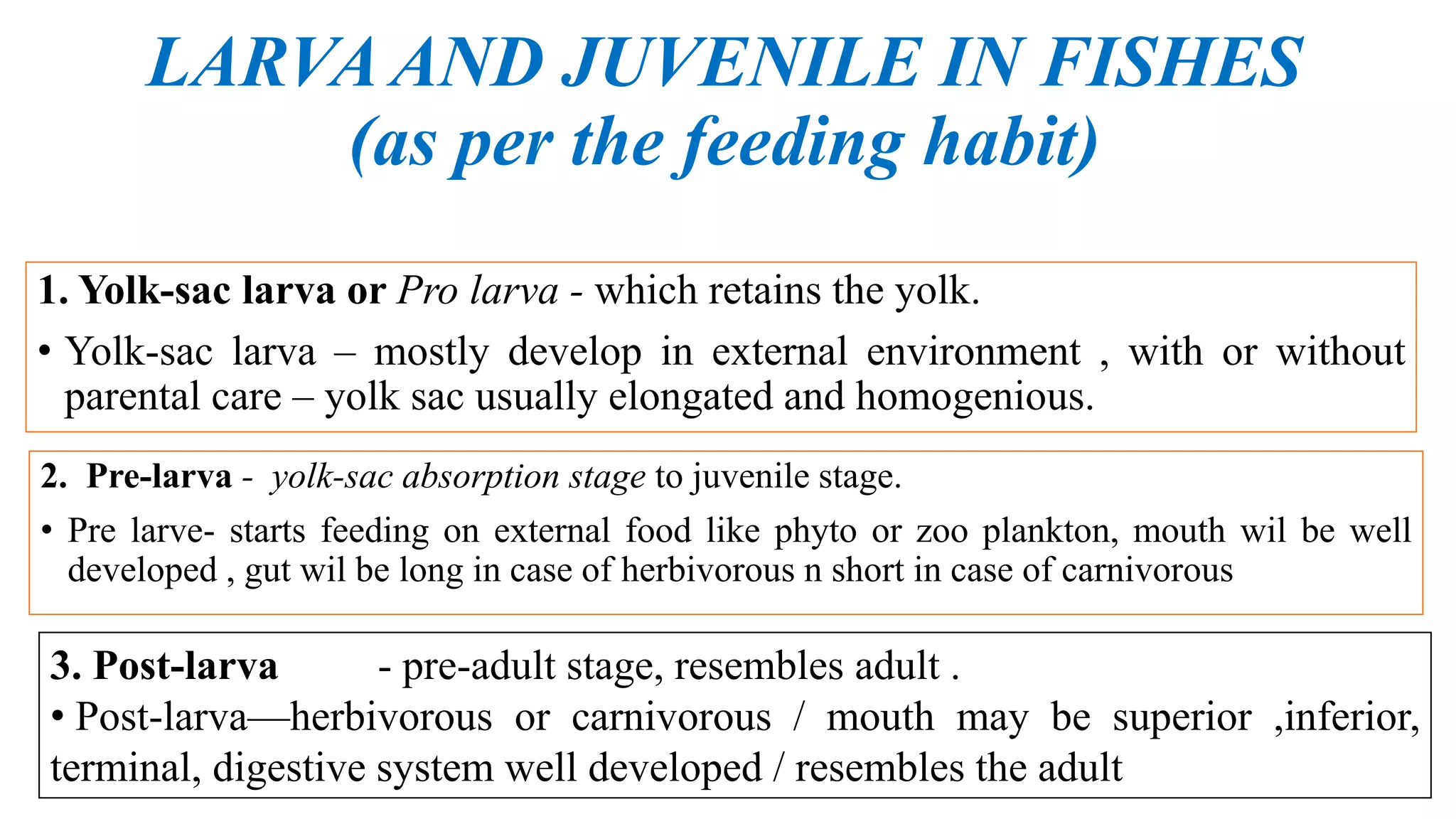 Food and feeding habits of larvae of finfishes ppt | PPTX