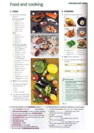 Food vocabulary and Present grammar | PDF