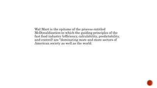 food and health in the age of mcdonaldization | PPT