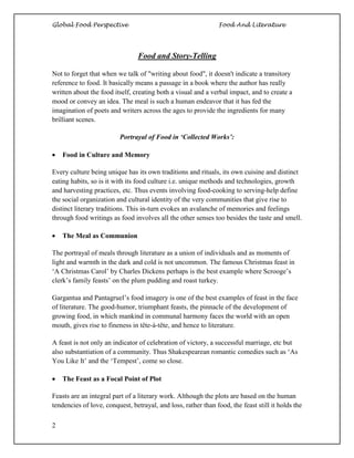 Food and literature | PDF