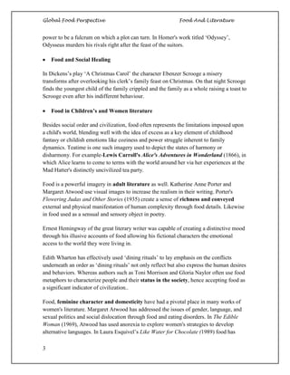 Food and literature | PDF