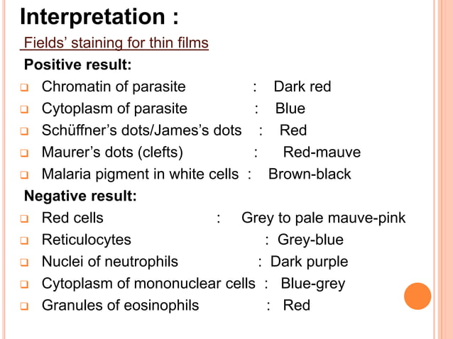 PARASITES STAINING METHODS | PPTX | Blood Disorders | Diseases and ...