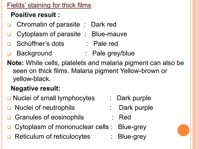 PARASITES STAINING METHODS | PPTX | Blood Disorders | Diseases and ...