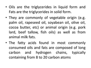FOOD AND NON FOOD APPLICATIONS OF OILS AND FATS.pptx