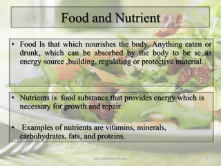 Food and nutrientl | PPT