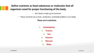 Food and Nutrition for Lower secondary students | PPSX