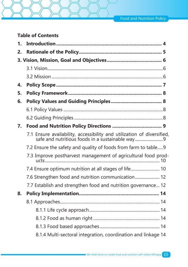 Food and Nutrition Policy.pdf | Agriculture | Industries